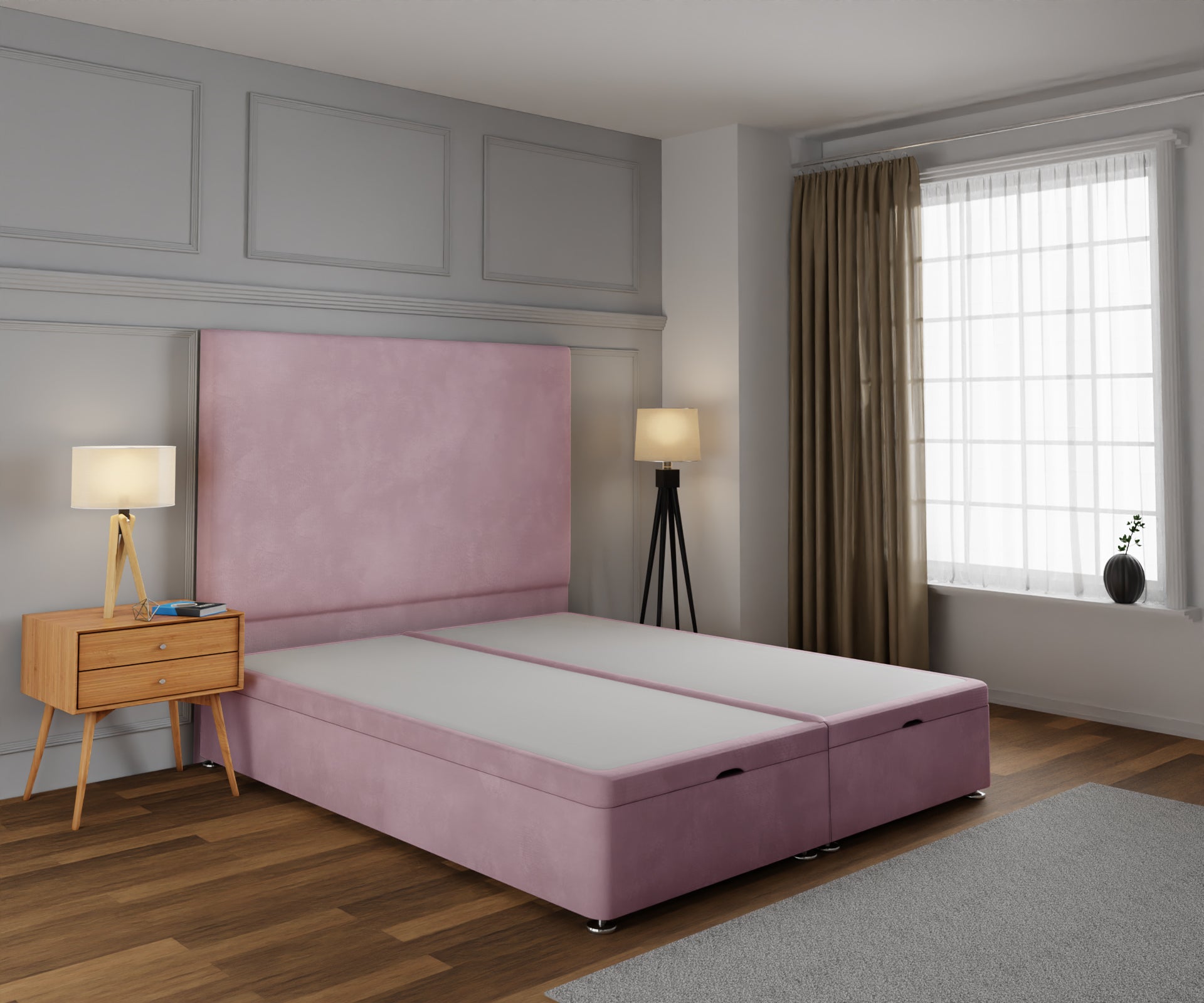 Amelia Petite Line Ottoman Storage Divan Bed Set – Sleep Village UK